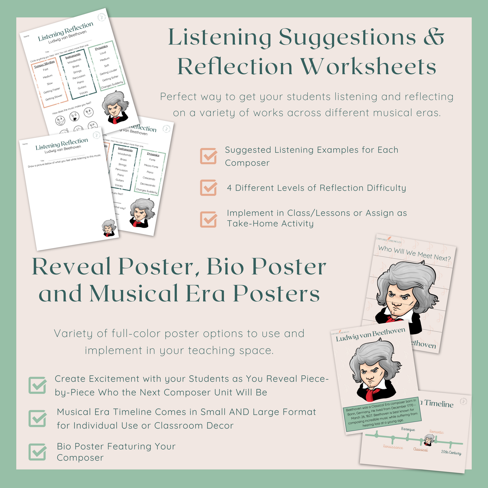Ludwig van Beethoven Bundle – Dynamic Doodle Co.