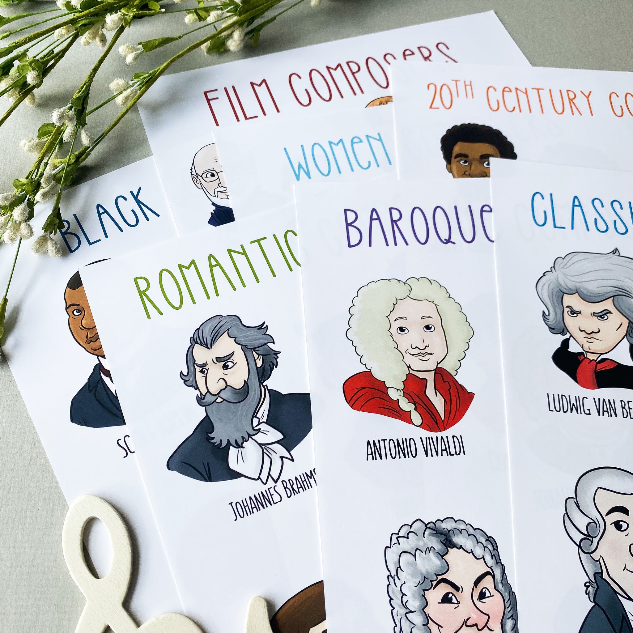 Musical Era Composer Posters – Dynamic Doodle Co.