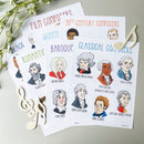Musical Era Composer Posters – Dynamic Doodle Co.